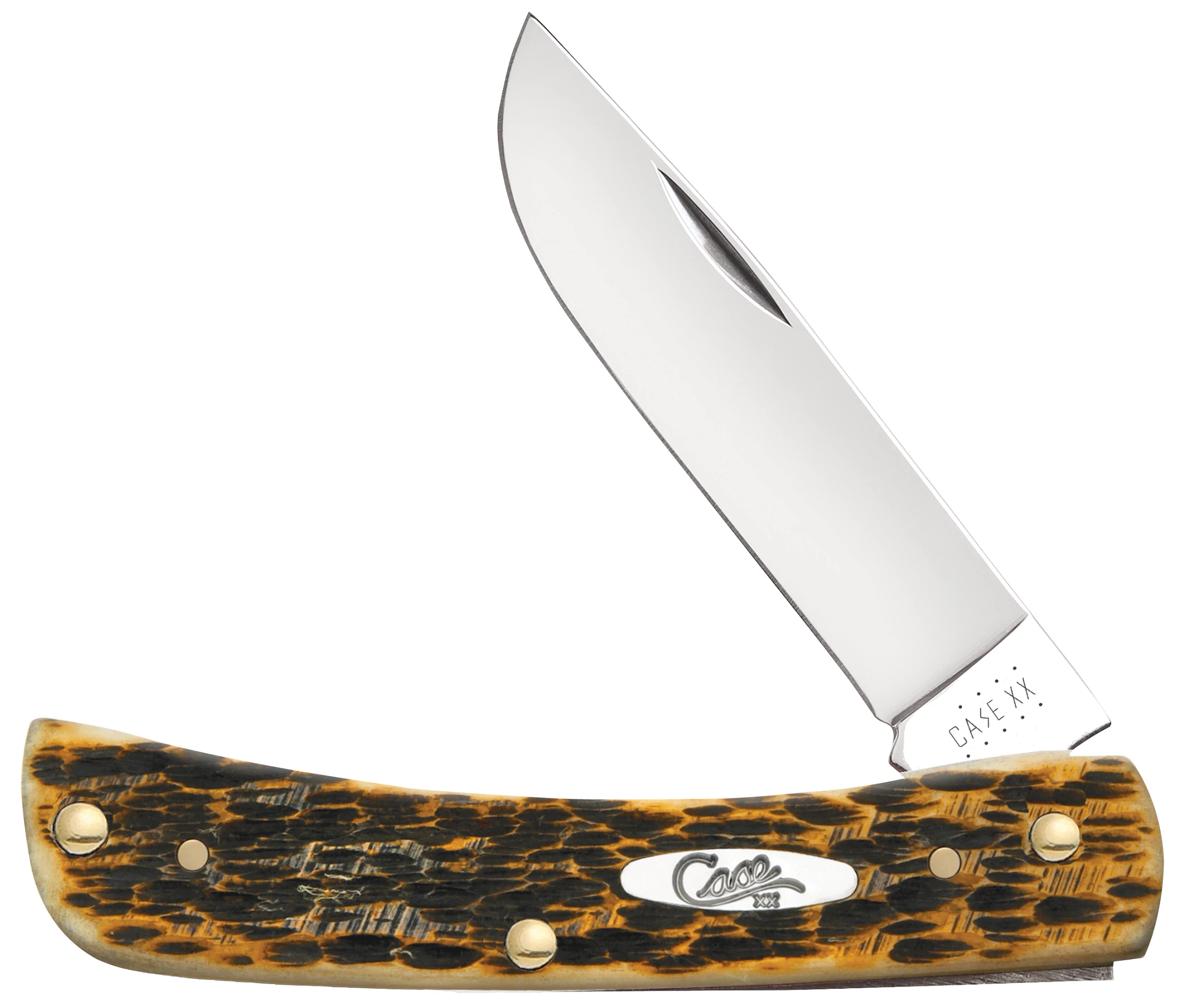 Case Amber Bone Peach Seed Jig Sod Buster Jr® (00245) – Willey Knives